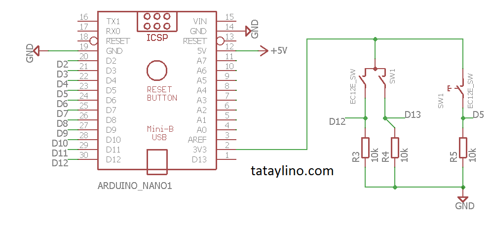 Adding Rotary Encoder And A Button To Arduino