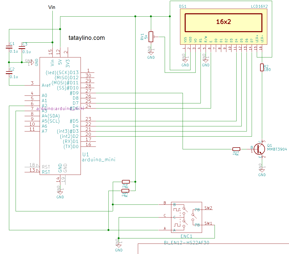 Arduino Clock With 16x2 Lcd And Rotary Encoder Without Rtc